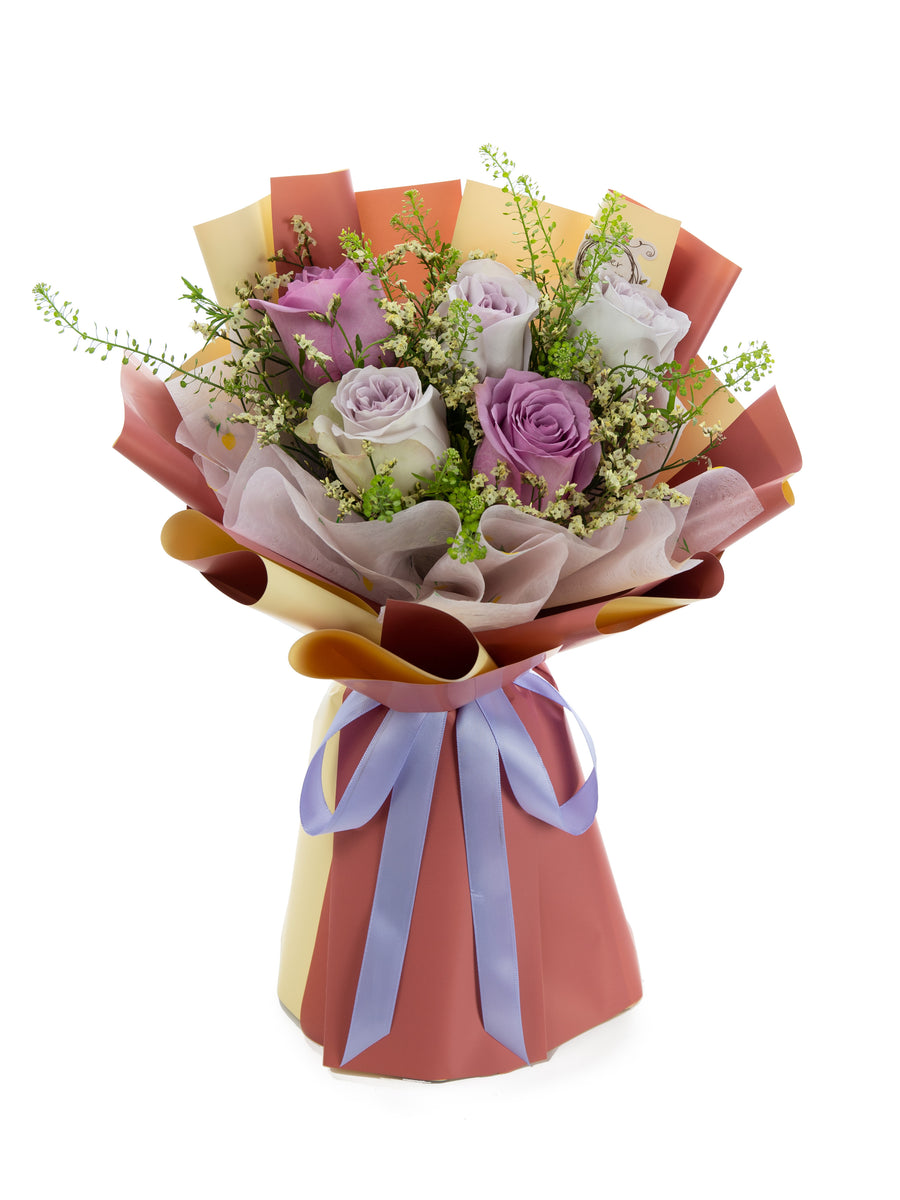 Purple Dream | Kenya Purple Rose Hand Bouquet – Flower Sugar