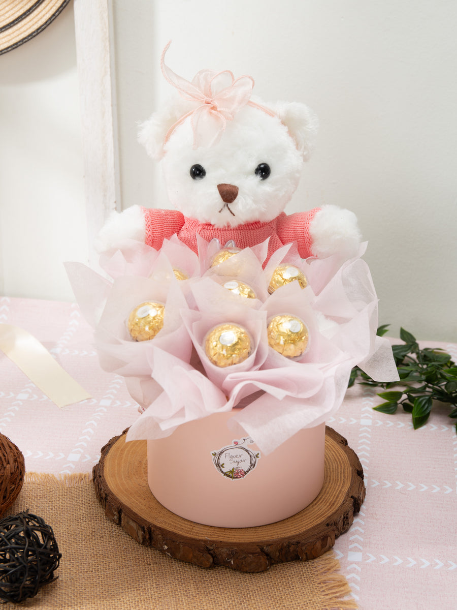 Choco Bear | Ferrero Rocher With Teddy Bear – Flower Sugar