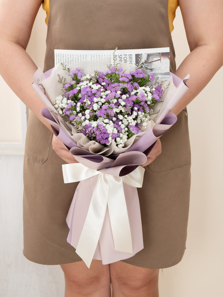 Dreamy Stars Lilac | Statice Bouquet With Baby's Breath – Flower Sugar