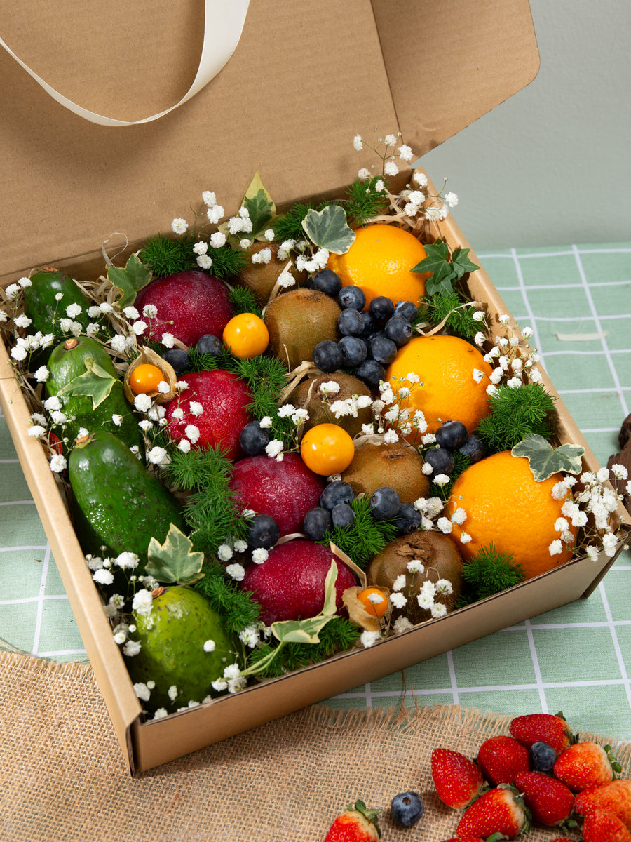 Sylvia Fruit Box | Avocado, Plum, Kiwi, Orange, Blueberry, Physalis ...