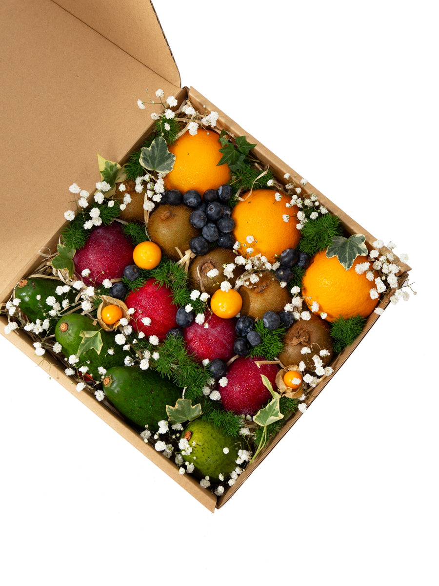 Sylvia Fruit Box | Avocado, Plum, Kiwi, Orange, Blueberry, Physalis ...