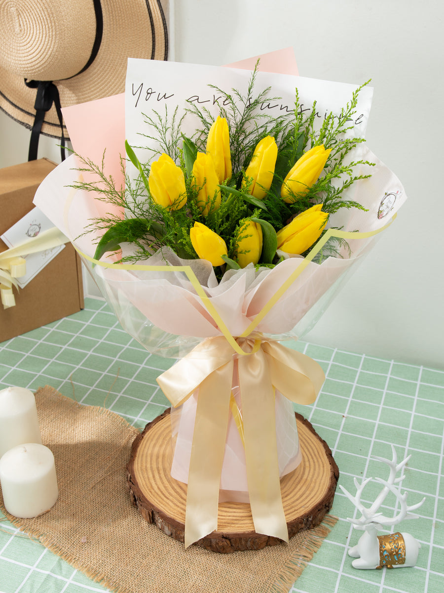 Stella | Yellow Tulip Bouquet – Flower Sugar