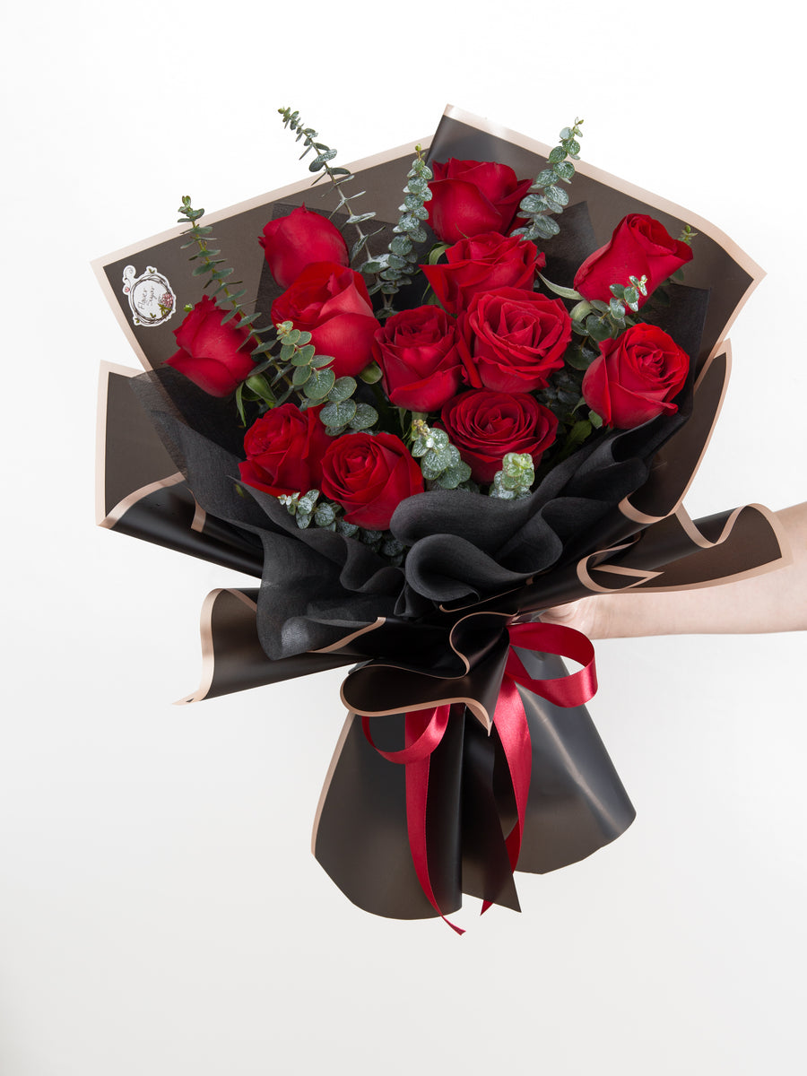Simply Red Roses Flower Bouquet | 6-18 Stalks of Roses – Flower Sugar